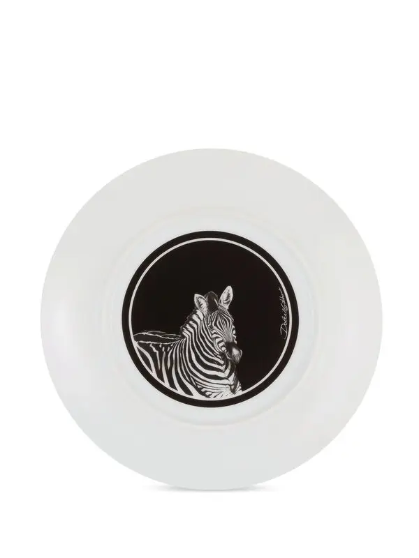 Dolce & Gabbana Zebra-print Porcelain Dinner Plates