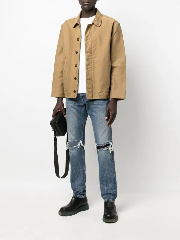 DIESEL® 1995 Ripped Straight-leg Jeans - Blue