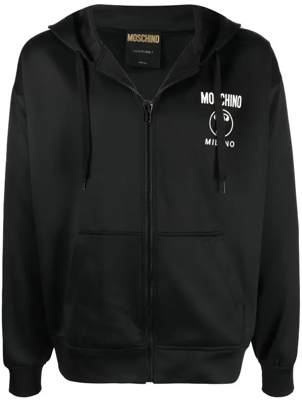 Moschino Logo-print Zip-up Hoodie