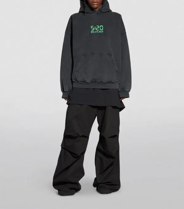 Balenciaga 5:20 Graphic Hoodie - Green | Editorialist