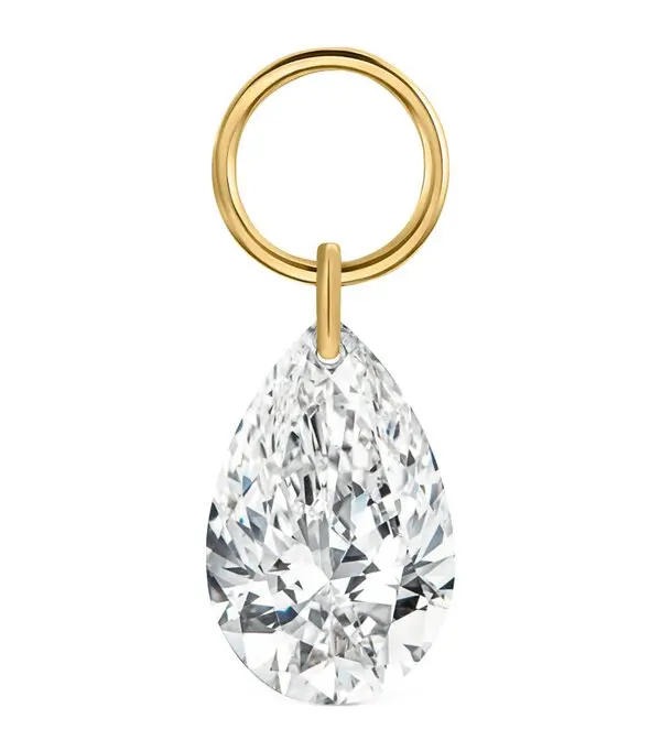 MARIA TASH Pear Diamond Charm - Gold
