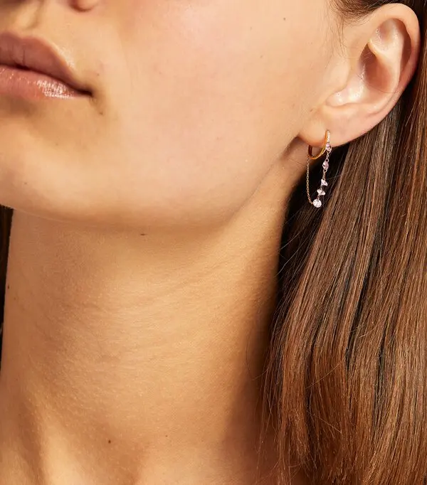 PERSEE Yellow Gold, Diamond And Sapphire Danaé Single Earring