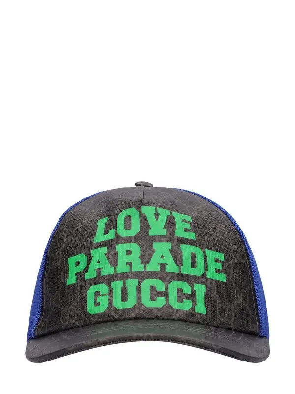 Gucci Love Parade Cotton Blend Baseball Hat - Black,Blue