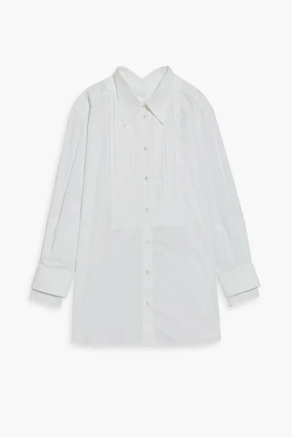 Dolce & Gabbana Cotton Poplin And Piqué Shirt - White