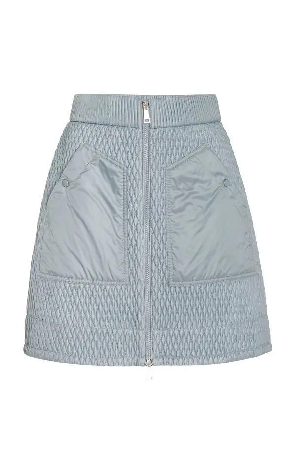 Moncler Quilted Mini Skirt - Blue
