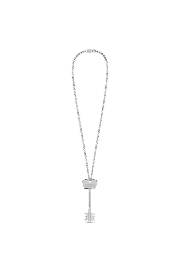 Balenciaga Bb Key Necklace - Silver | Editorialist