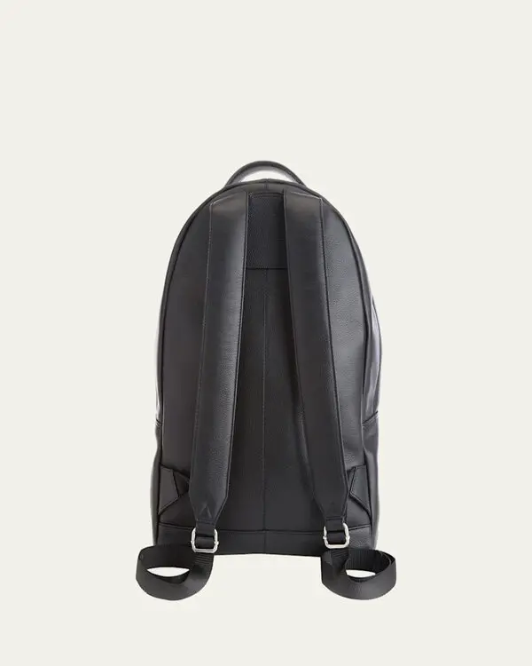 ROYCE NEW YORK Leather Executive 13" Laptop Backpack - Black
