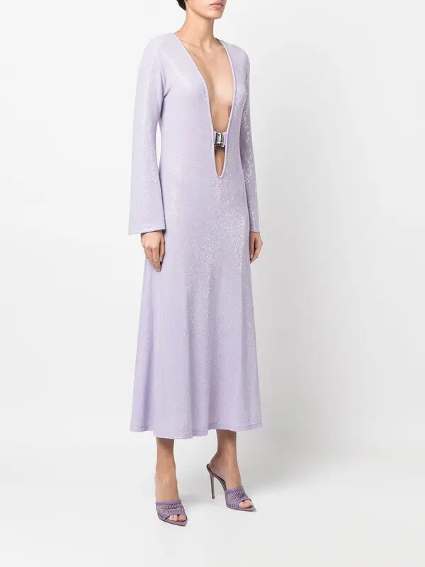 Dodo Bar Or Sequin-embellished Plunge Dress