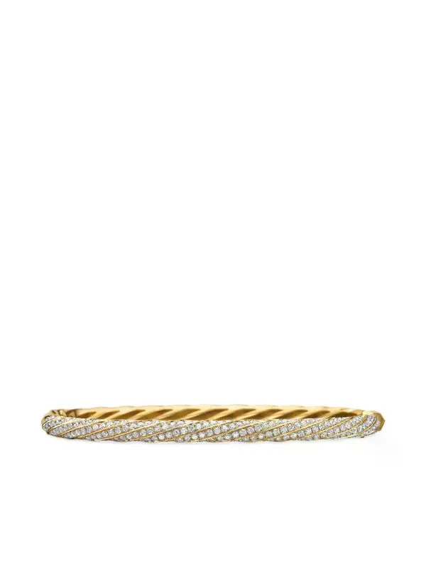 David Yurman 18kt Yellow Diamond Bangle - Gold