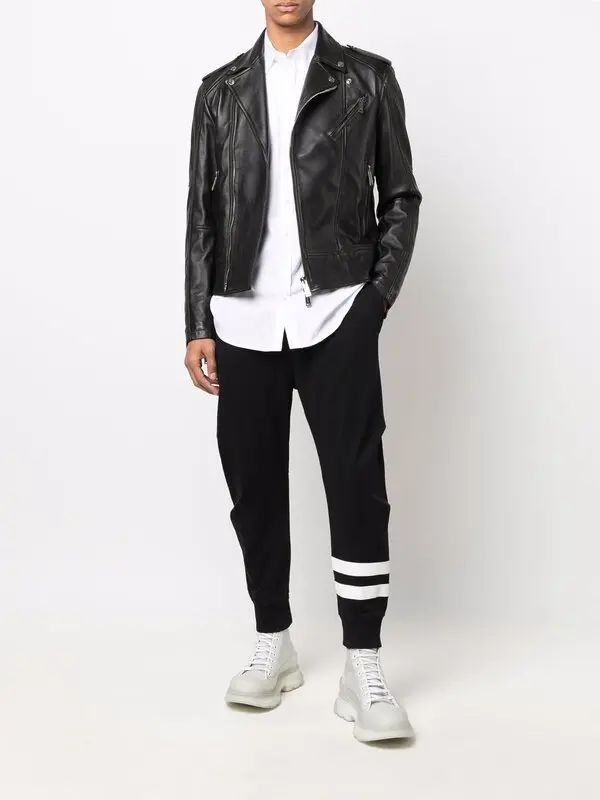 Dsquared2 Leather Biker Jacket