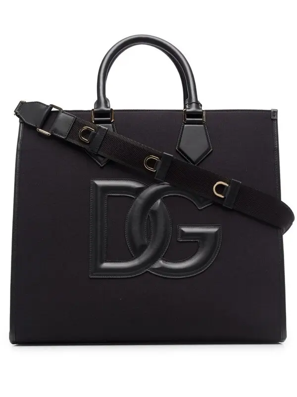 Dolce & Gabbana Logo-patch Shopper Bag - Black