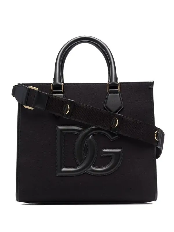 Dolce & Gabbana Logo-patch Shopper Bag - Black