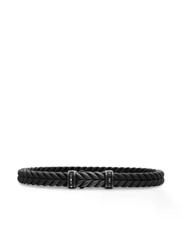 David Yurman Chevron Braided Bracelet - Black