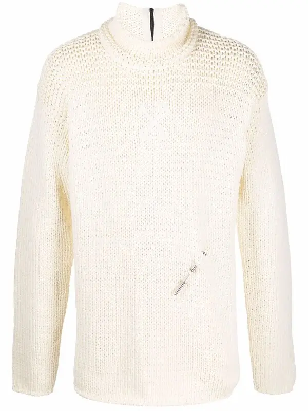 Off-White Nail Detail High-neck Jumper