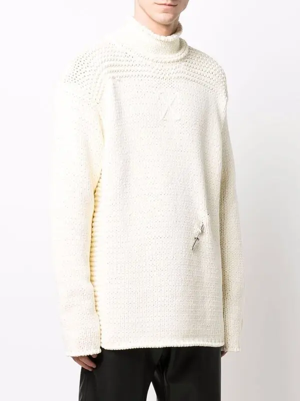Off-White Nail Detail High-neck Jumper