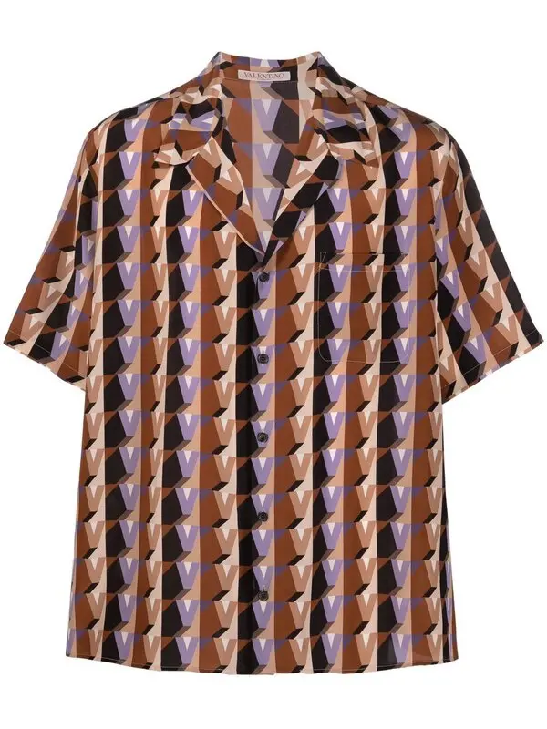 Valentino Garavani 3dream Logo Printed Silk Shirt