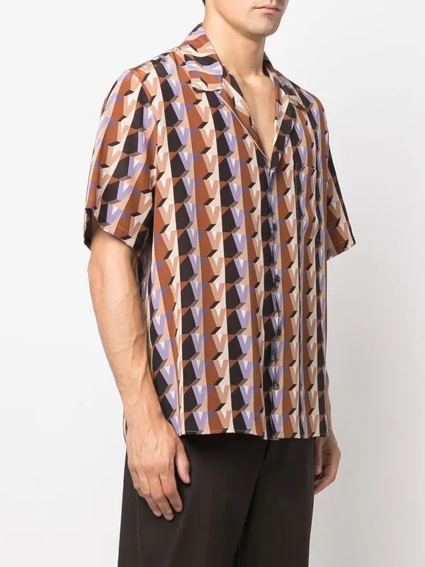 Valentino Garavani 3dream Logo Printed Silk Shirt