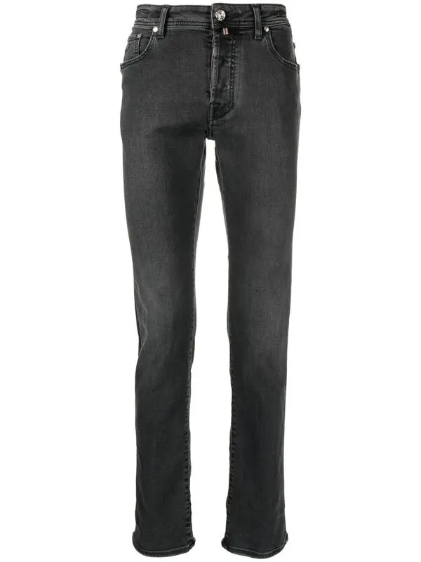 Jacob Cohen Mid-rise Slim-fit Jeans - Black