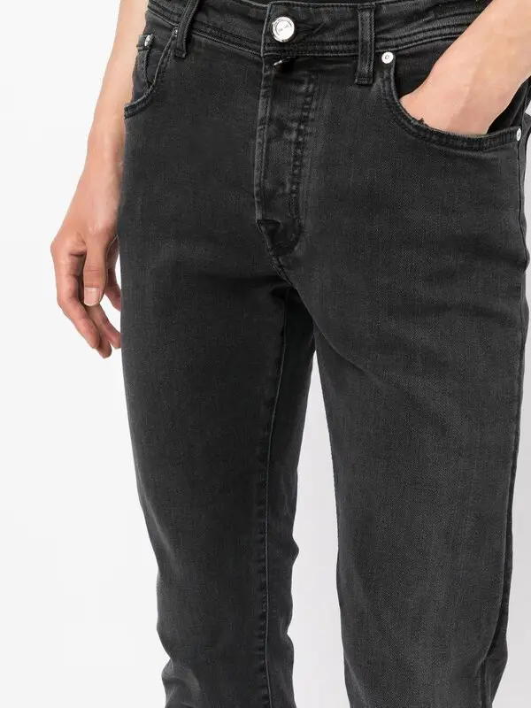 Jacob Cohen Mid-rise Slim-fit Jeans - Black