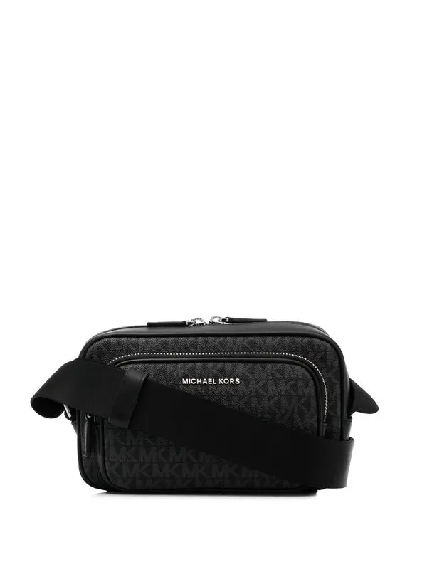 Michael Kors Hudson Logo-print Messenger Bag - Black