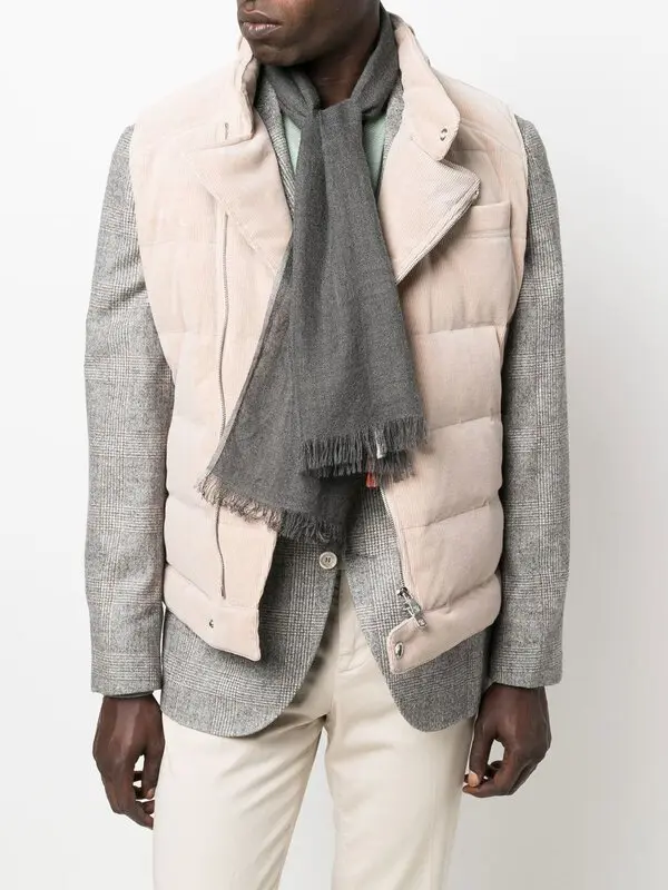 Brunello Cucinelli Solid Border Fringed Scarf