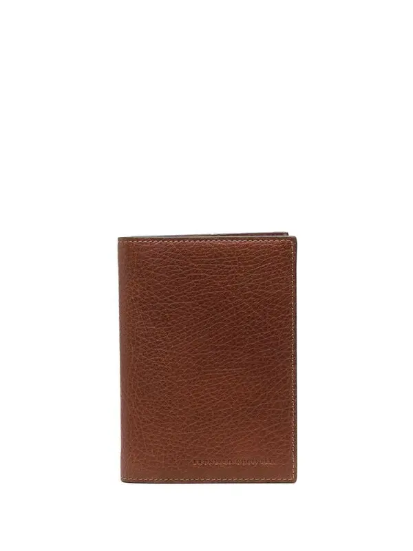 Brunello Cucinelli Bi-fold Leather Cardholder - Brown