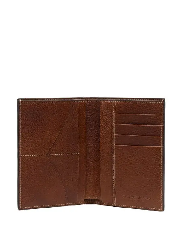 Brunello Cucinelli Bi-fold Leather Cardholder