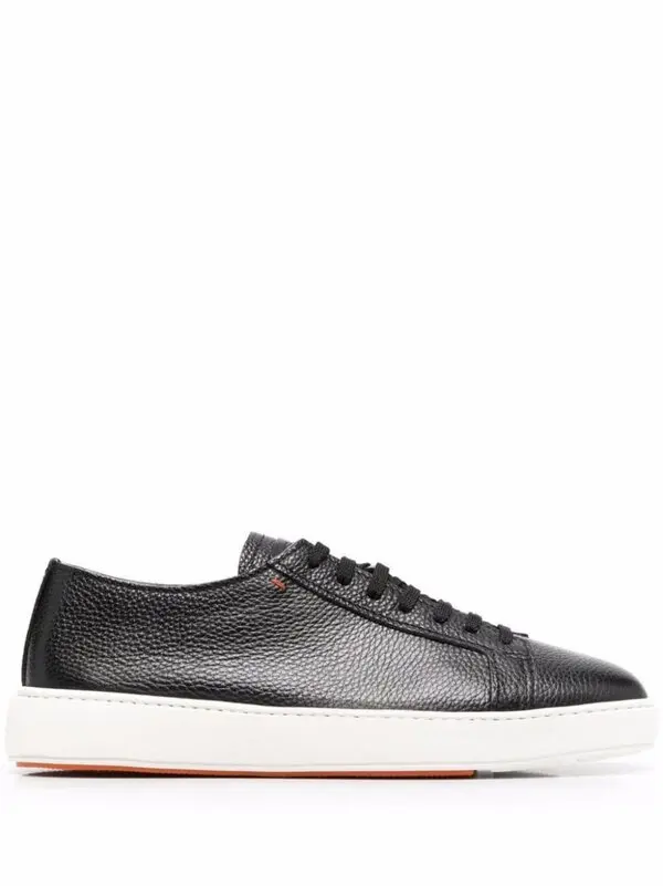 Santoni Lace-up Low-top Sneakers - Black