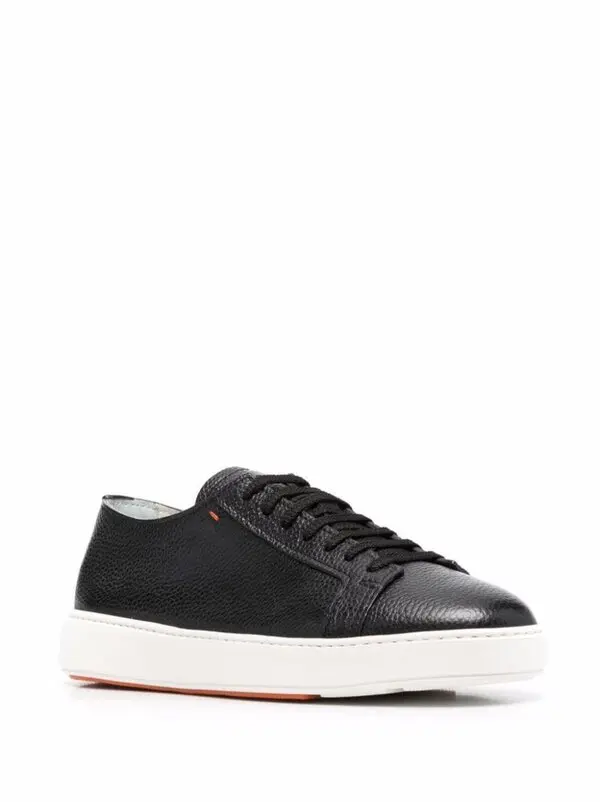Santoni Lace-up Low-top Sneakers - Black