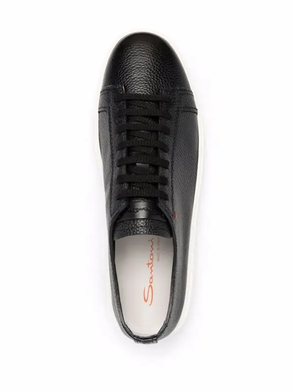 Santoni Lace-up Low-top Sneakers - Black