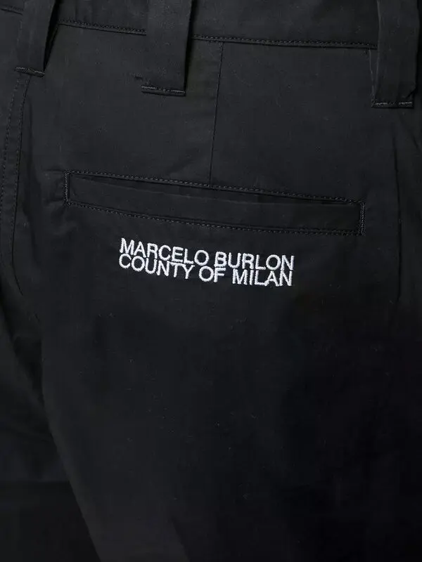 COUNTY OF MILAN Marcelo Burlon Logo Embroidery Cargo Pants