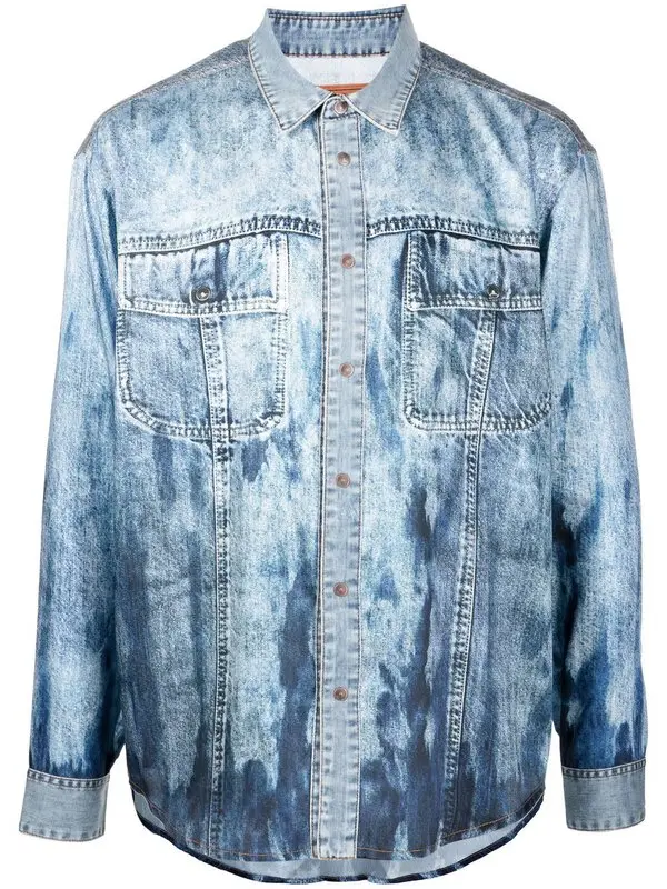 DIESEL® Bleached-effect Denim Shirt