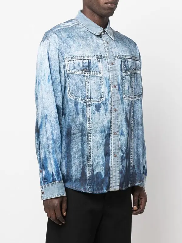 DIESEL® Bleached-effect Denim Shirt