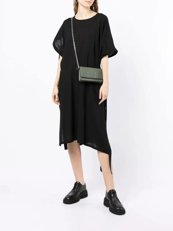 Y’s Buttoned Side-tie Midi Dress