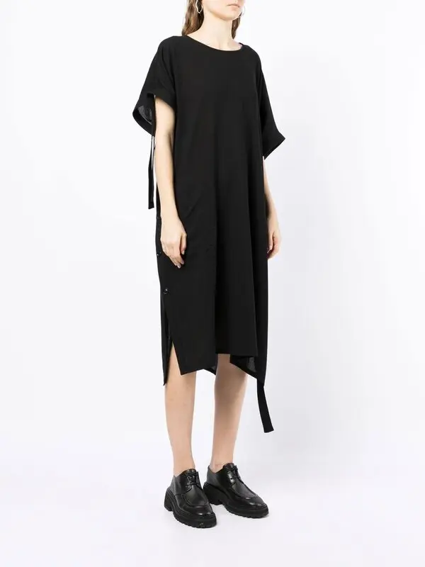 Y’s Buttoned Side-tie Midi Dress