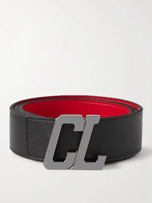 CHRISTIAN LOUBOUTIN 3.8cm Leather Belt - Black