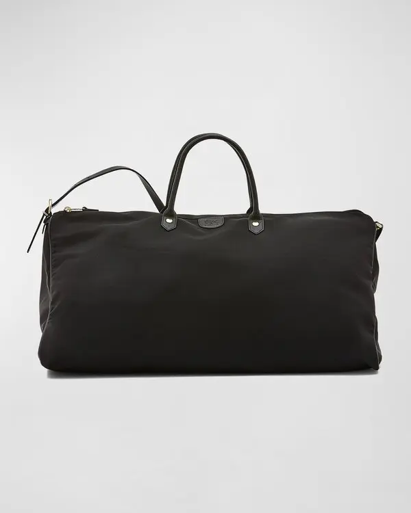 Il Bisonte Canvas-leather Travel Duffle Bag - Black
