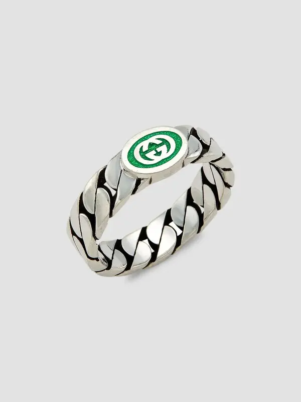 Gucci 6mm Interlock Ring - Silver