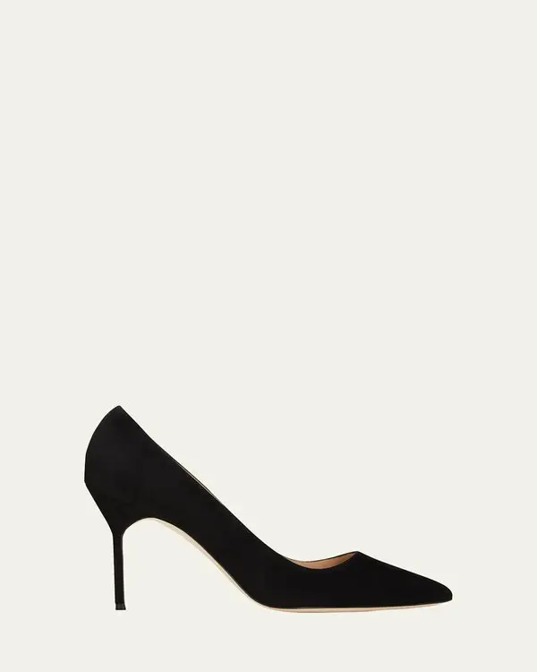 Manolo Blahnik 90mm Bb Suede Pumps - Black