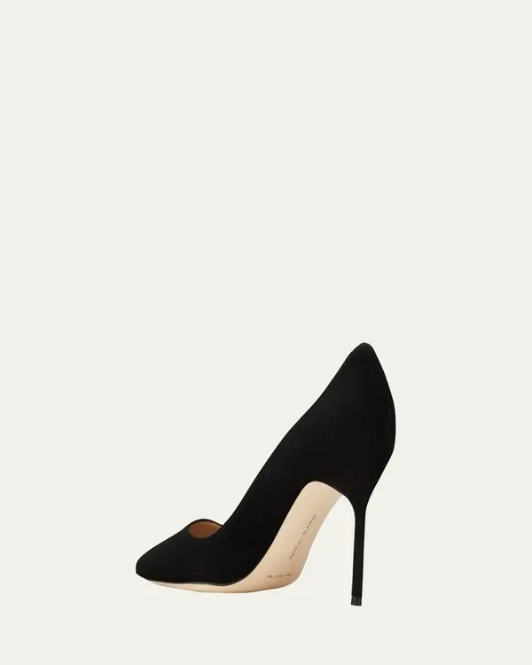 Manolo Blahnik 90mm Bb Suede Pumps - Black