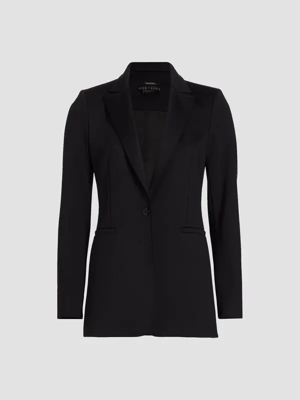 Alice + Olivia Breann Long Fitted Blazer