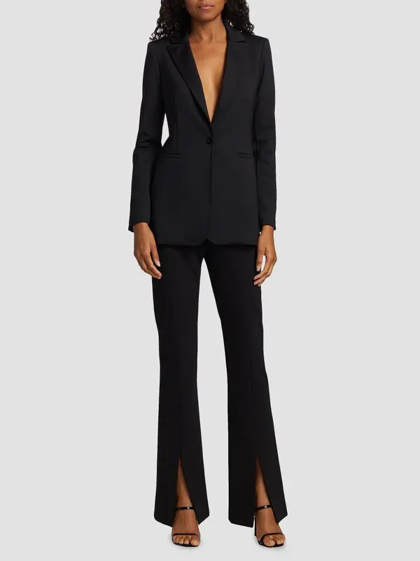 Alice + Olivia Breann Long Fitted Blazer