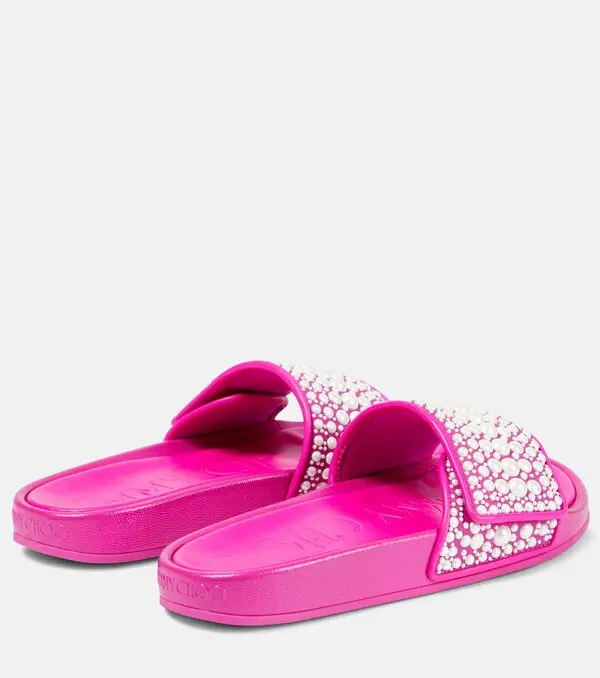 JIMMY CHOO Fitz Embellished Slides