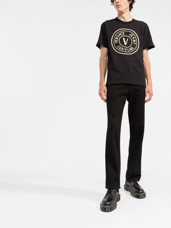 Versace Logo-print Crew Neck T-shirt