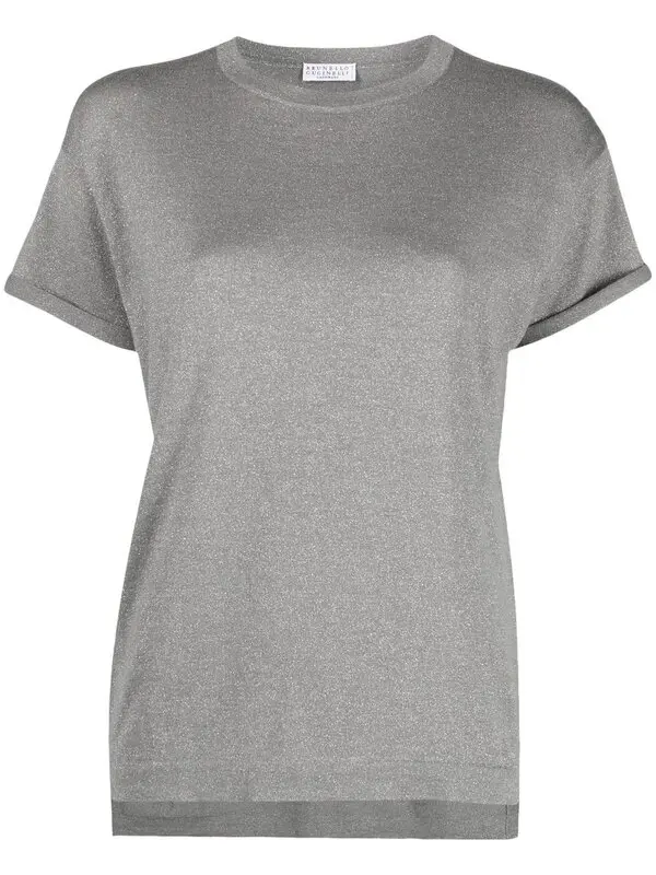 Brunello Cucinelli Glitter-embellished Knitted Top