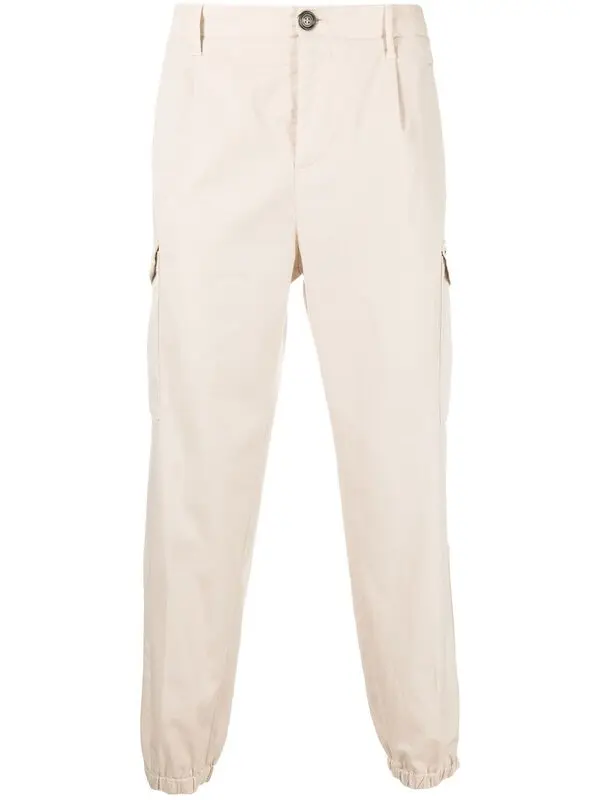 Brunello Cucinelli Pressed-crease Multi-pocket Straight-leg Trousers