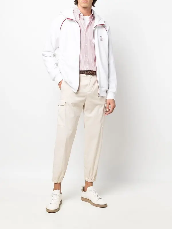 Brunello Cucinelli Pressed-crease Multi-pocket Straight-leg Trousers