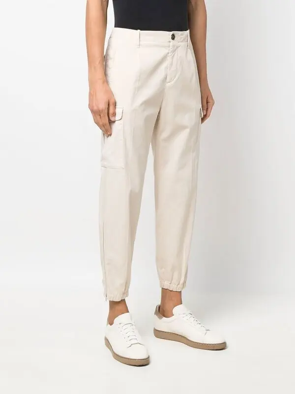 Brunello Cucinelli Pressed-crease Multi-pocket Straight-leg Trousers