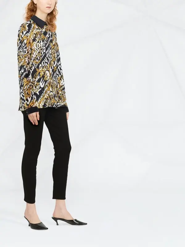 Versace Baroque Graffiti-print Shirt