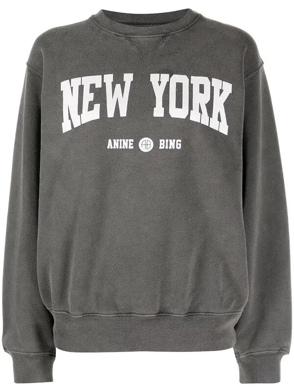 ANINE BING Ramona New York University Sweatshirt - Grey